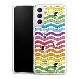 DeinDesign Galaxy S21 5G Handy Silikon H&uuml;lle Case transparent Handyh&uuml;lle Snoopy Muster Peanuts Silikon Case