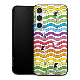 DeinDesign Galaxy S23 FE Handy Silikon H&uuml;lle Case schwarz Handyh&uuml;lle Snoopy Muster Peanuts