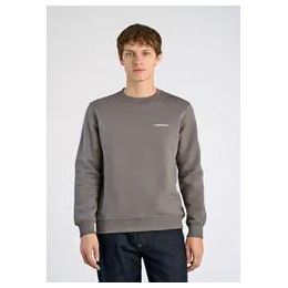 Sweatshirt LINDBERGH "Sweatshirt Relaxed Fit", Herren, Gr. XL, grau, Obermaterial: 100% Baumwolle, unifarben, l&auml;ssig geschnitten, Sweatshirts Sweatshirt