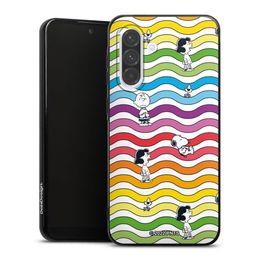DeinDesign Galaxy A36 5G Handy Silikon H&uuml;lle Case schwarz Handyh&uuml;lle Snoopy Muster Peanuts