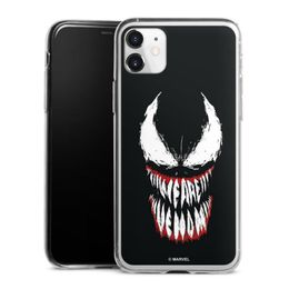 DeinDesign iPhone 11 Handy Slim Case Silikon Handyh&uuml;lle transparent H&uuml;lle extra d&uuml;nn Venom Marvel Official Licensed Product Silikon Slim Case