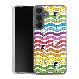 DeinDesign Galaxy S25 FE Handy Slim Case Silikon Handyh&uuml;lle transparent H&uuml;lle extra d&uuml;nn Snoopy Muster Peanuts Silikon Slim Case