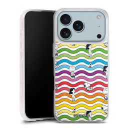DeinDesign iPhone 17 Pro Handy Silikon H&uuml;lle Case transparent Handyh&uuml;lle Snoopy Muster Peanuts Silikon Case