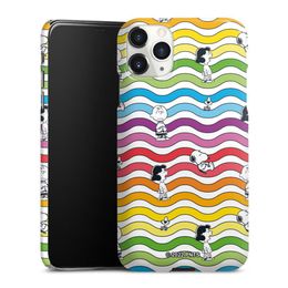 DeinDesign iPhone 11 Pro Max Handy Premium Case Smartphone Handyh&uuml;lle Schutzh&uuml;lle gl&auml;nzend Muster Peanuts Snoopy Premium Case