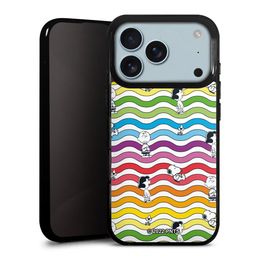 DeinDesign iPhone 17 Pro Handy Silikon H&uuml;lle Case schwarz Handyh&uuml;lle Snoopy Muster Peanuts