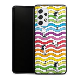 DeinDesign Galaxy A53 5G Handy Silikon H&uuml;lle Case schwarz Handyh&uuml;lle Muster Peanuts Snoopy