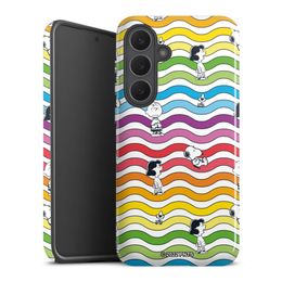DeinDesign Galaxy S25 FE Handy Panzer Handyh&uuml;lle robuste Outdoor H&uuml;lle Schutzh&uuml;lle gl&auml;nzend Snoopy Muster Peanuts Tough Case