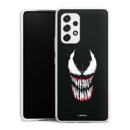 DeinDesign Galaxy A53 5G Handy Silikon H&uuml;lle Case wei&szlig; Handyh&uuml;lle Official Licensed Product Marvel Venom Silikon Case