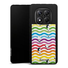 DeinDesign Xiaomi Redmi Note 14 Pro 5G Handy Premium Silikon H&uuml;lle Handyh&uuml;lle schwarz Case Snoopy Muster Peanuts Silikon Premium Case
