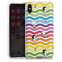 DeinDesign iPhone Xs Max Handy Silikon H&uuml;lle Case transparent Handyh&uuml;lle Snoopy Muster Peanuts Silikon Case