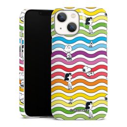 DeinDesign iPhone 13 Mini Handy Premium Case Smartphone Handyh&uuml;lle Schutzh&uuml;lle gl&auml;nzend Snoopy Muster Peanuts Premium Case