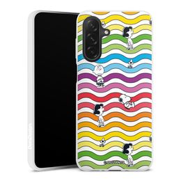 DeinDesign Galaxy A26 Handy Silikon H&uuml;lle Case wei&szlig; Handyh&uuml;lle Snoopy Muster Peanuts Silikon Case