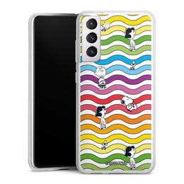 DeinDesign Galaxy S21 FE 5G Handy Silikon H&uuml;lle Case transparent Handyh&uuml;lle Snoopy Muster Peanuts Silikon Case