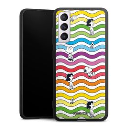 DeinDesign Galaxy S21 FE 5G Handy Premium Silikon H&uuml;lle Handyh&uuml;lle schwarz Case Snoopy Muster Peanuts Silikon Premium Case