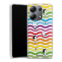 DeinDesign Xiaomi Redmi Note 13 4G Handy Silikon H&uuml;lle Case transparent Handyh&uuml;lle Snoopy Muster Peanuts Silikon Case