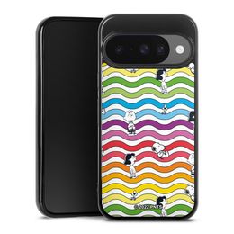 DeinDesign Google Pixel 10 Handy Silikon H&uuml;lle Case schwarz Handyh&uuml;lle Snoopy Muster Peanuts
