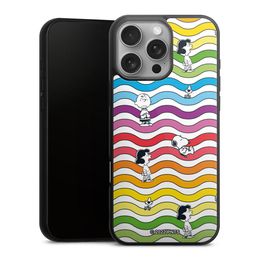 DeinDesign iPhone 16 Pro Max Handy Gallery Case Handyh&uuml;lle 9H Geh&auml;rtetes Glas R&uuml;ckseite H&uuml;lle Snoopy Muster Peanuts Gallery Case