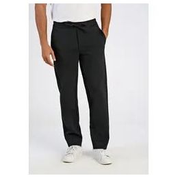Stoffhose LINDBERGH "Stoffhose Relaxed Fit", Herren, Gr. XS, schwarz, Obermaterial: 75% Polyester, 22% Viskose, 3% Elasthan, meliert, relaxed fit, Hosen Stoffhose