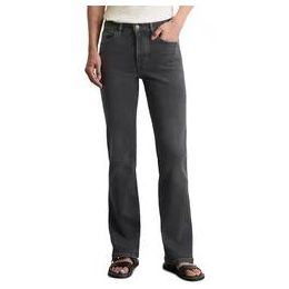 Marc O'Polo 5-Pocket-Jeans MARC O'POLO "KIRUNA", Damen, Gr. 30, L&auml;nge 32, grau (dunkelgrau wash), Denim/Jeans, Obermaterial: 90% Baumwolle, 9% Polyester, 1% Elasthan, Jeans 5-Pocket-Jeans, flared aus Organic-Cotton-Mix-Stretch