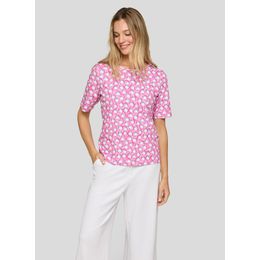 Print-Shirt Rabe "T-Shirt", Damen, Gr. 36, rosa, 92%Baumwolle 8%Elasthan, tailliert, Shirts