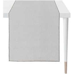 Tischl&auml;ufer Apelt "Stone", beige (natur), B:140cm L:46cm, Leinen, Polyester, Tischdecken