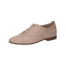 Schn&uuml;rschuh Caprice "Caprice Halbschuhe Veloursleder", Damen, Gr. 38, beige, Veloursleder, Schuhe Schn&uuml;rschuh