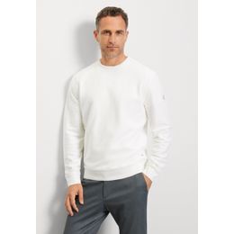 Sweatshirt OLYMP "OLYMP Casual Wirk", Herren, Gr. L, sanftes wei&szlig;, 100% Baumwolle, Sweatshirts Sweatshirt