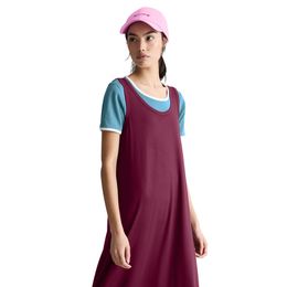 Marc O'Polo Jerseykleid MARC O'POLO DENIM "aus flie&szlig;endem Viskose-Stretch", Damen, Gr. L, Normalgr&ouml;&szlig;en, merlot rot, Obermaterial: 97% Viskose, 3% Elasthan, unifarben, relaxed fit lang, Rundhals, Zierb&uuml;ndchen, Kleider Jerseykleid