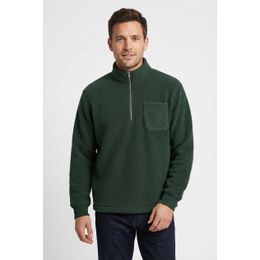 Jack & Jones Sweatshirt JACK & JONES "JORGREENE TEDDY SWEAT HIGH NECK", Herren, Gr. XL, sycamore, angeraute Sweatware, Obermaterial: 100% Polyester, unifarben, relaxed fit, hoch geschlossener Ausschnitt, Rippb&uuml;ndchen, Sweatshirts Sweatshirt