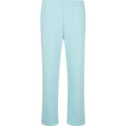 Jogginghose Urban Classics "Urban Classics Fluffy Trackpants", Herren, Gr. XL, US-Gr&ouml;&szlig;en, berylblau, 70% Baumwolle, 30% Polyester, unifarben, loose fit, Hosen Jogginghose