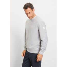 Sweatshirt OLYMP "OLYMP Casual Wirk", Herren, Gr. L, hellgrau, 100% Baumwolle, Sweatshirts Sweatshirt
