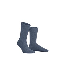 Socken Hudson "RELAX COTTON", Herren, Gr. 43-44, marine, meliert, Obermaterial: 97% Baumwolle, 3% Elasthan, normal, Socken Socken, druckfreier Relax-Komfortbund