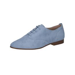 Schn&uuml;rschuh Caprice "Caprice Halbschuhe Veloursleder", Damen, Gr. 37, blau, Veloursleder, Schuhe Schn&uuml;rschuh