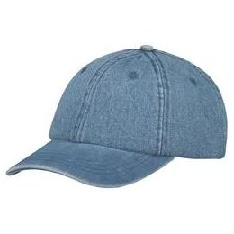 Baseball Cap Lerros "Denim-Basecap mit Lerros-Stitching", Herren, Gr. Normalgr&ouml;&szlig;en, strong blau, Baumwolle, Caps