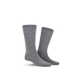Socken Kunert "RICHARD", Herren, Gr. 43-46, silber, meliert, Baumwollmischung, normal, Socken Socken, druckfreier Komfortbund, weich, sportlicher Look