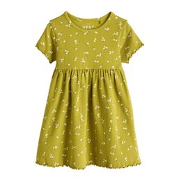 next Kleid M&auml;dchen Gr&ouml;&szlig;e 74 oliv / dunkelgr&uuml;n / pastelllila / wei&szlig;