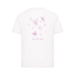 Mister Tee T-Shirt M&auml;dchen Gr&ouml;&szlig;e 146 pink / wei&szlig;