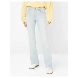 5-Pocket-Jeans Brax "Style SHAKIRA BOOT", Damen, Gr. 44K (22), Kurzgr&ouml;&szlig;en, hellblau, Denim/Jeans, 74% Baumwolle, 12% Elastomultiester, 10% Polyester, 4% Elasthan, Jeans 5-Pocket-Jeans