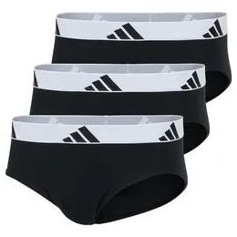Slip Adidas ORIGINALS "Slip 3er Pack", Herren, Gr. S, bunt (schwarz, wei&szlig;), Obermaterial: 95% Baumwolle CO. 5% Elasthan EL., Unterhosen Slip