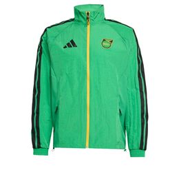 adidas Performance Sportjacke 'Jamaika x Bob Marley' Damen Gr&ouml;&szlig;e XL gelb / gr&uuml;n / schwarz