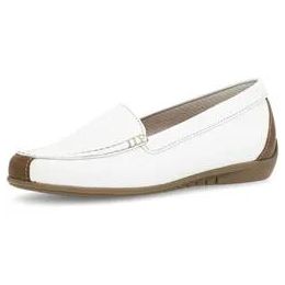 Mokassin Gabor "Mokassin", Damen, Gr. 40,5, wei&szlig;, Schuhe Mokassin