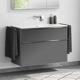 Duravit ME by Starck Waschtisch, evineo ineo4 Unterschrank B: 103 cm, 2 Ausz&uuml;ge, mit Griff,, 233610AC60+BE0267AN,