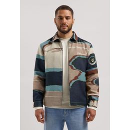 DSTREZZED Jacke 'Carter' Herren Gr&ouml;&szlig;e S opal / dunkelblau / kastanienbraun / hellbraun