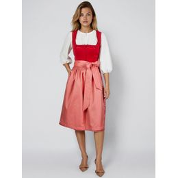 Spieth & Wensky Spieth & Wensky Dirndl 'Gloria' mit Samt Oberteil Damen Gr&ouml;&szlig;e 40 rot