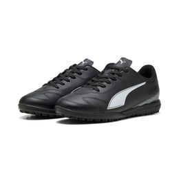 Fu&szlig;ballschuh Puma "VITORIA II TT JR", Kinder, Gr. 33, wei&szlig; (Puma schwarz, Puma wei&szlig;), Synthetik, Schuhe Fu&szlig;ballschuh, weiches Synthetik-Obermaterial, Gummilaufsohle, mit Schn&uuml;rverschluss