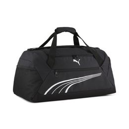 Sporttasche Puma "FUNDAMENTAL MEDIUM SPORTS BAG", Damen, Gr. B/H/T: 62cm x 28cm x 30cm, schwarz (Puma schwarz), Netz, Obermaterial: 100% Polyester, unifarben, Taschen Sporttasche, f&uuml;r aktiven Lifestyle, mit mehreren F&auml;chern