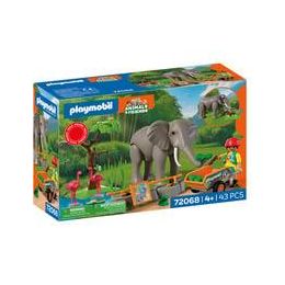 Playmobil 72068 Elefant mit Tierpfleger, Konstruktionsspielzeug