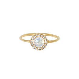 Elli Premium Ring Damen Gr&ouml;&szlig;e 52 gold / transparent / wei&szlig;