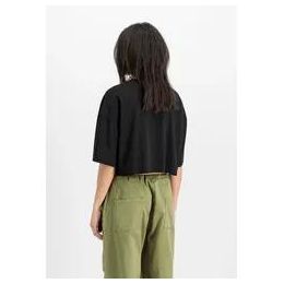 T-Shirt Alpha Industries "Basic T-Shirt BL Cropped PP W", Damen, Gr. M, schwarz, Obermaterial: 100% Baumwolle, Shirts T-Shirt