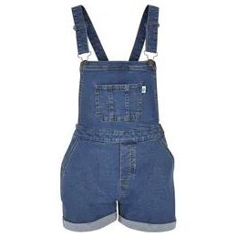 Jumpsuit Urban Classics "Urban Classics Damen Ladies Organic Short Dungaree", Damen, Gr. 3XL, US-Gr&ouml;&szlig;en, clearblau washed, 50% Baumwolle (Bio), 48% Baumwolle, 2% Elasthan, unifarben, ohne Ausschnitt, Overalls Jumpsuit